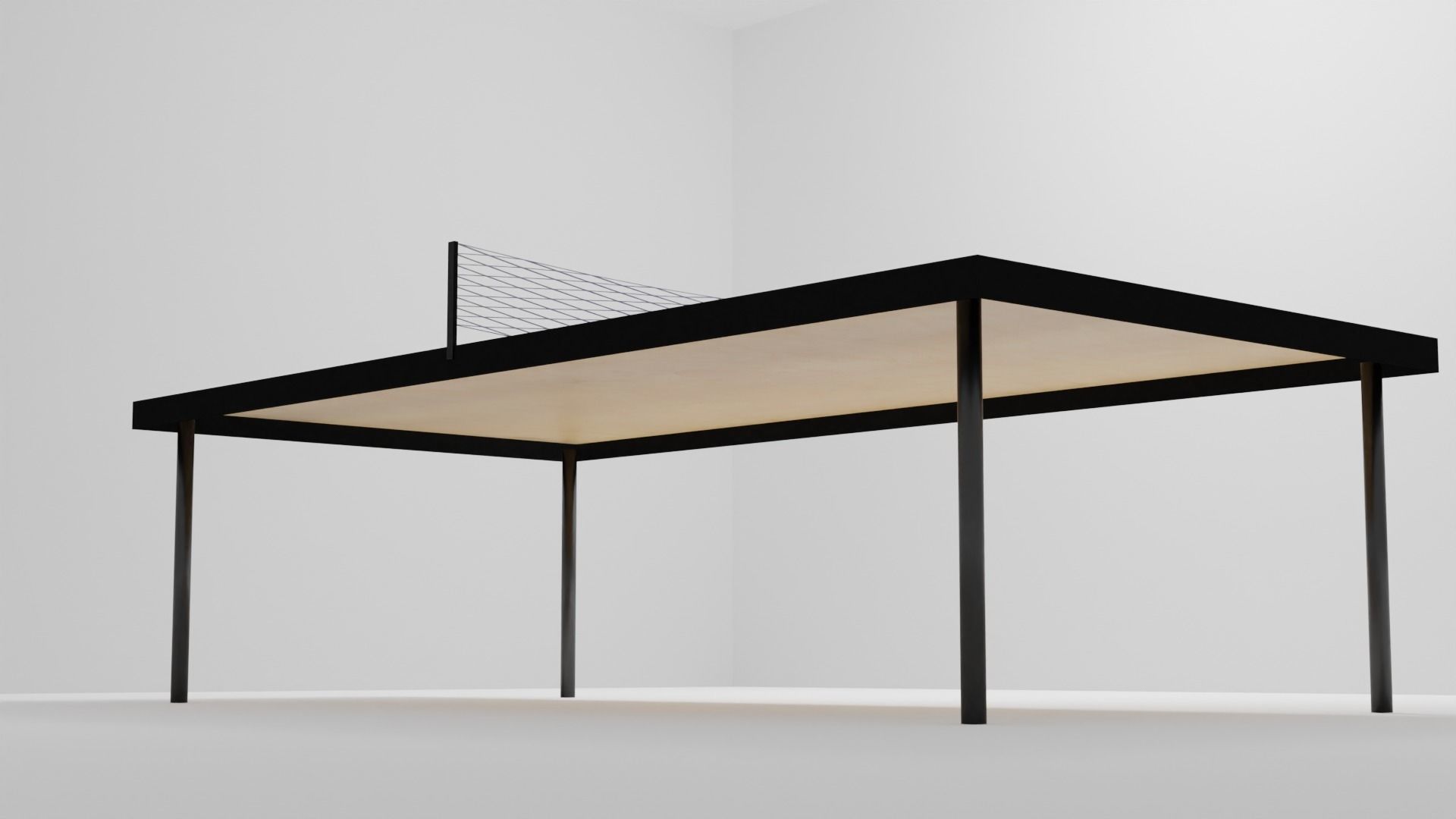 3D model Realistic 3D Ping Pong Table Model VR / AR / low-poly | CGTrader
