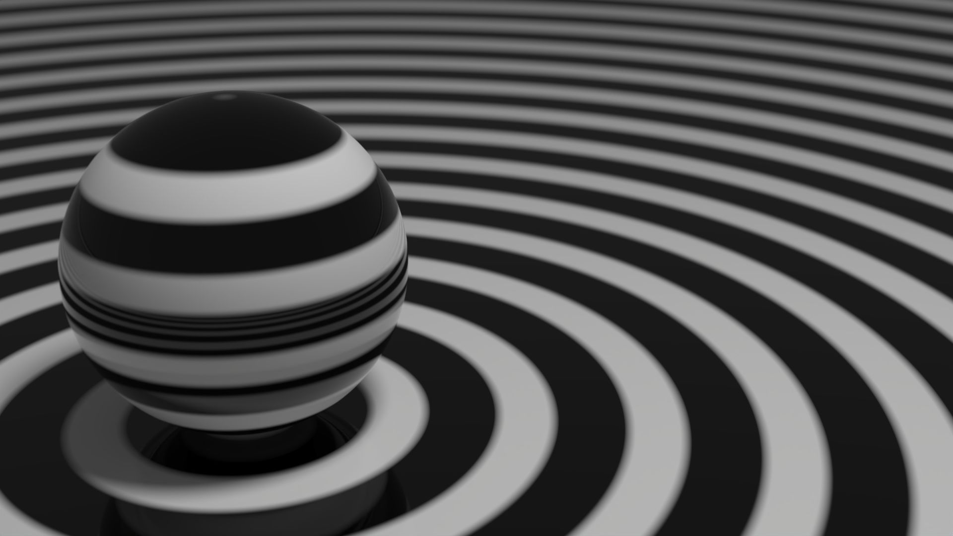 Hypnotic Optical Illusion Perfect Stripes Loop Scene 3D model animated ...