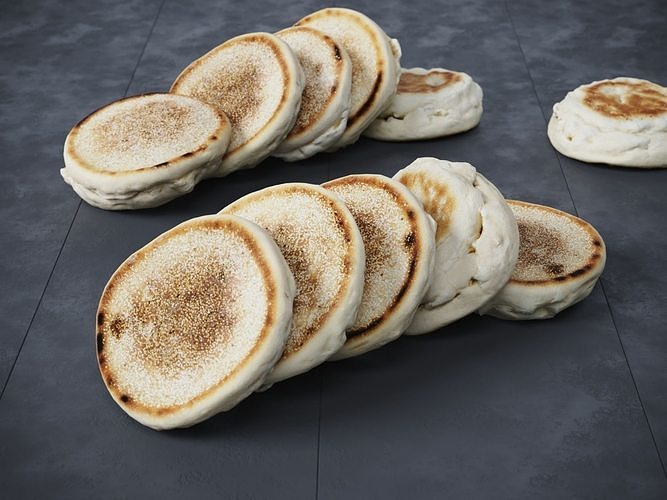 English Muffins 3D model | CGTrader