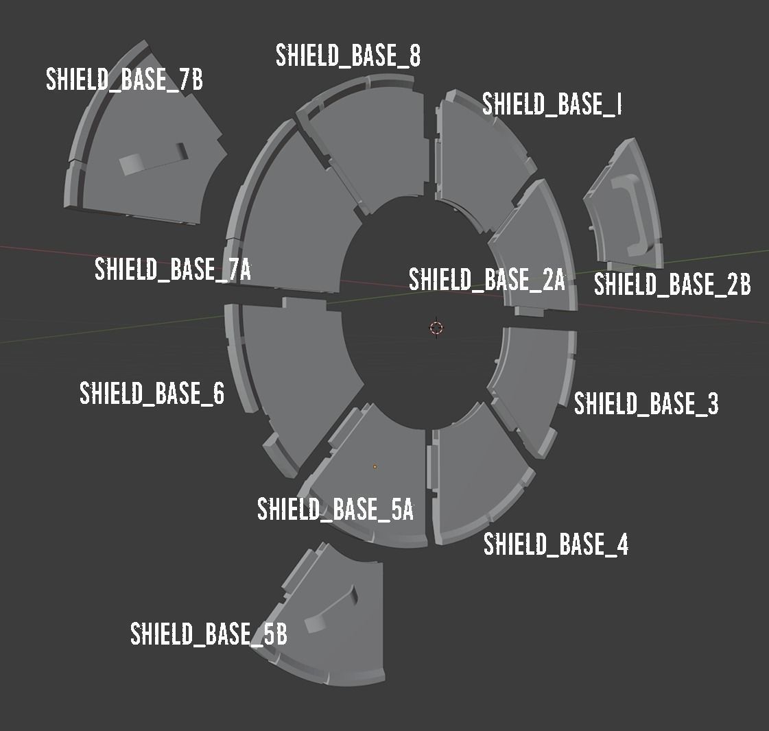 Genshin Impact - Candace shield - led strips support 3D model 3D ...