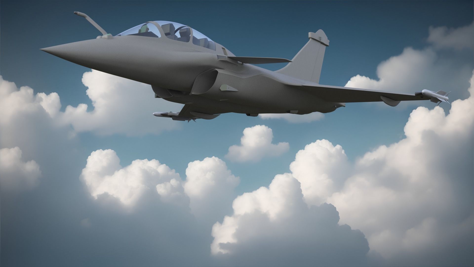 Aircraft Rafaele B Fly Clay 3D model | CGTrader