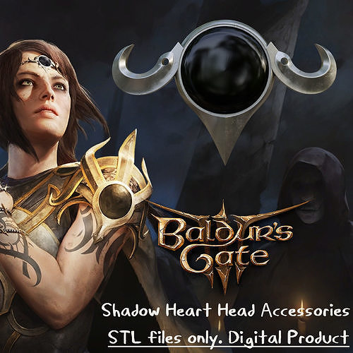 Shadow Heart Head Accessorie Baldurs Gate III 3D model 3D printable ...