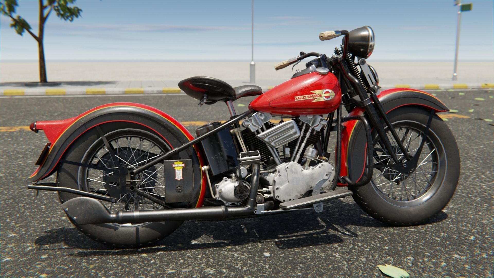 Harley-Davidson Knucklehead 3D model | CGTrader