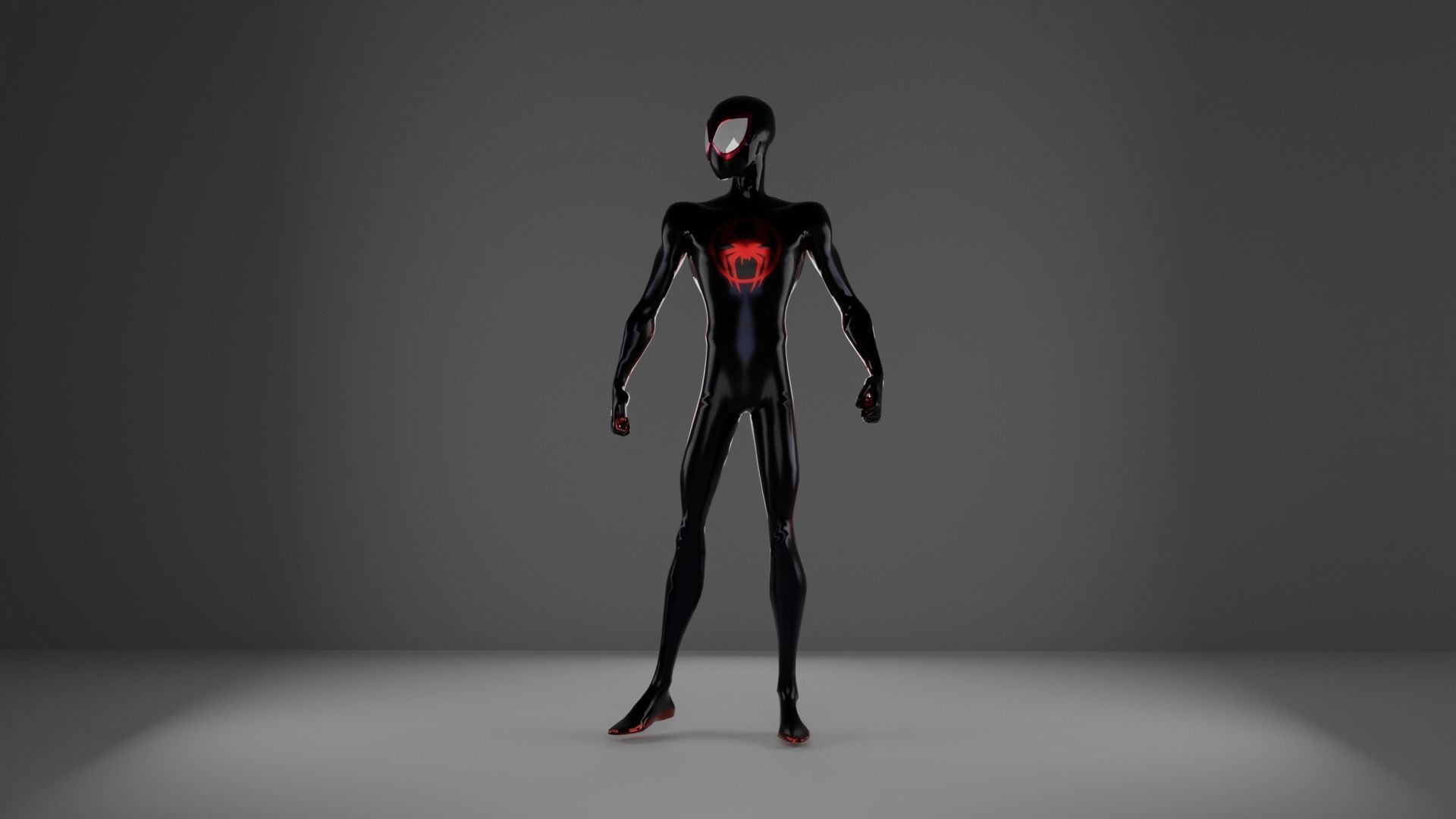spiderman 3d blender spider man into the spider verse 3D model animated ...