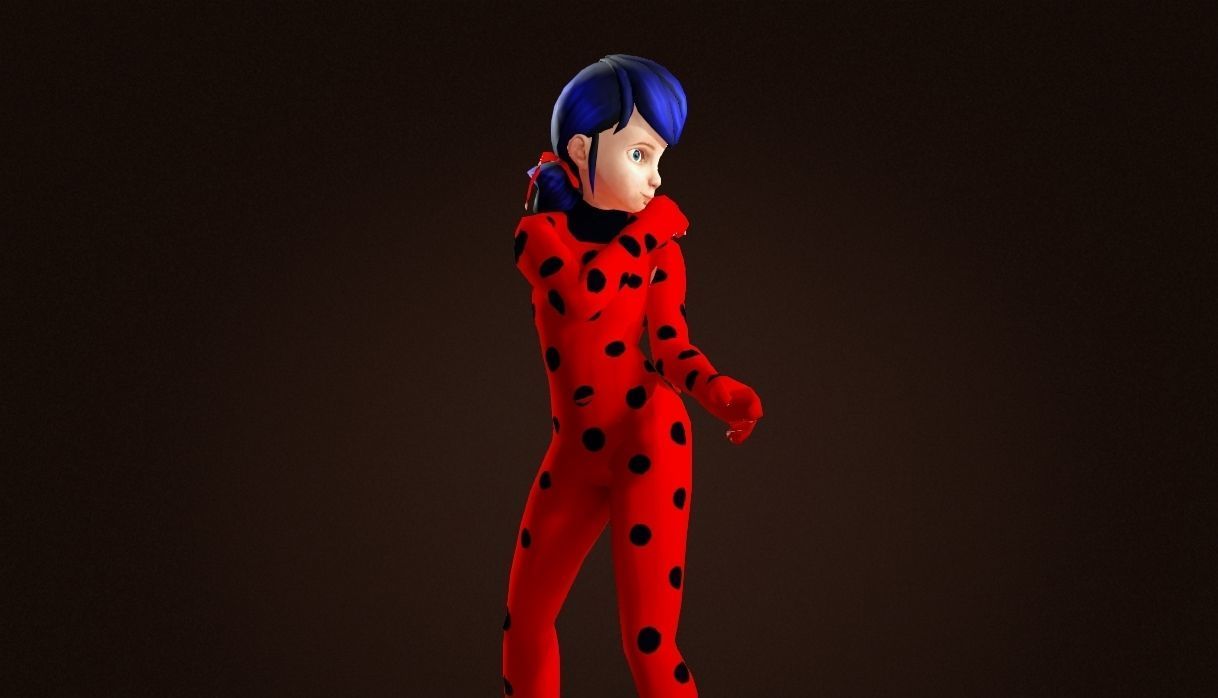 Miraculous Ladybug - Marinette 3D model animated rigged | CGTrader