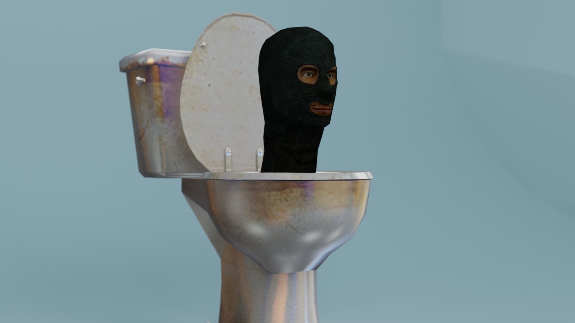 Skibidi toilet mask toilet man 3D model rigged | CGTrader