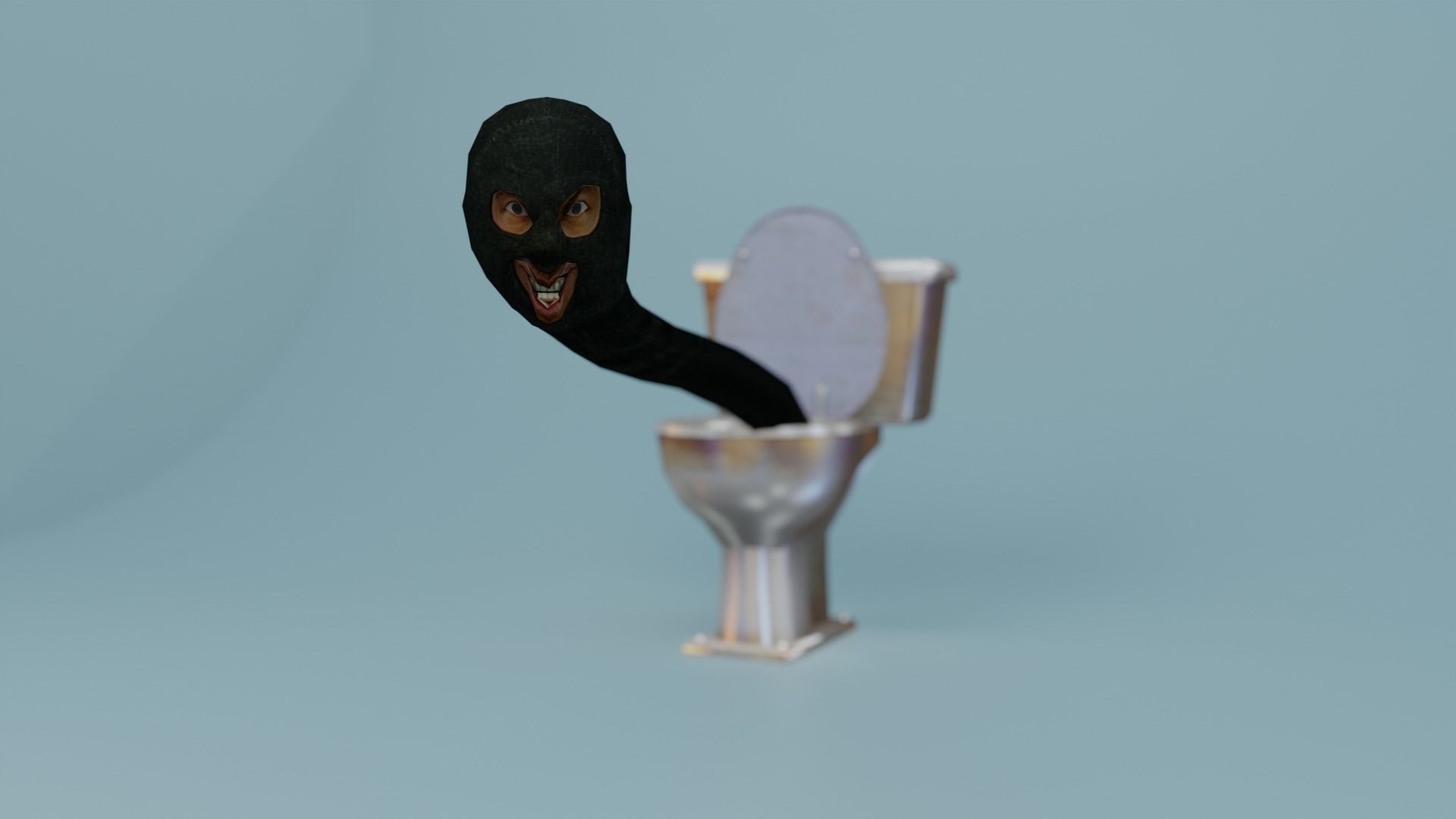 Skibidi toilet mask toilet man 3D model rigged | CGTrader