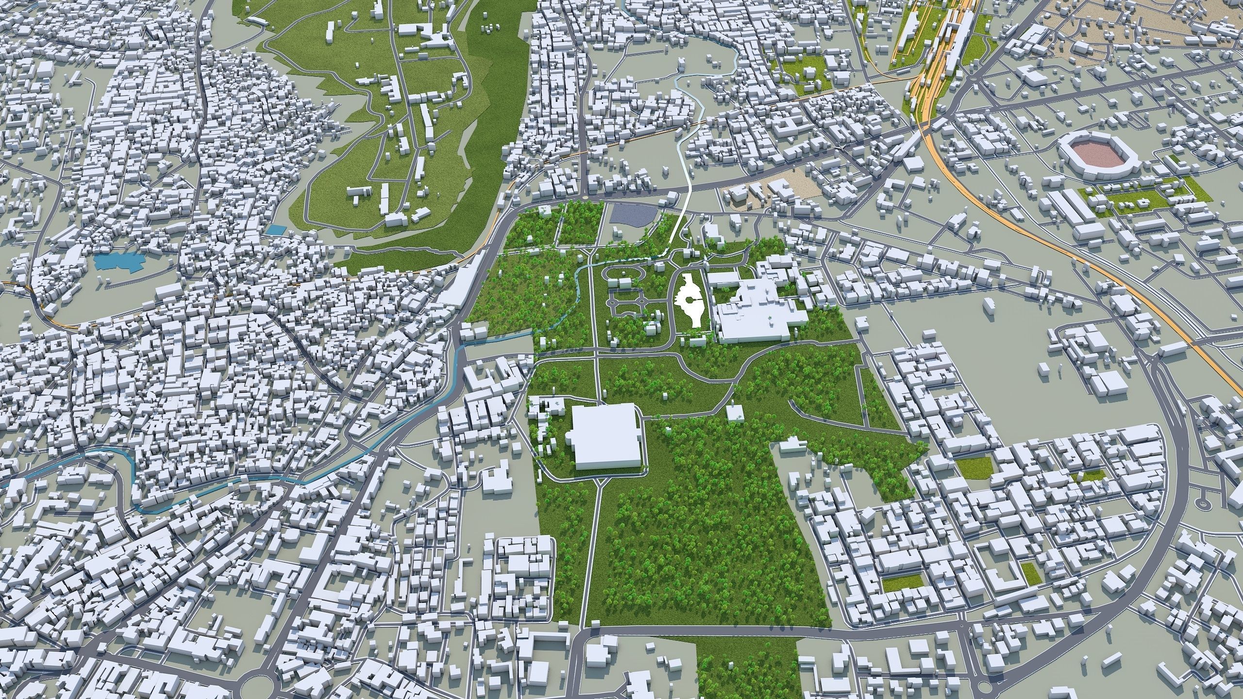 3D model Gwalior Madhya Pradesh India 25km VR / AR / low-poly | CGTrader