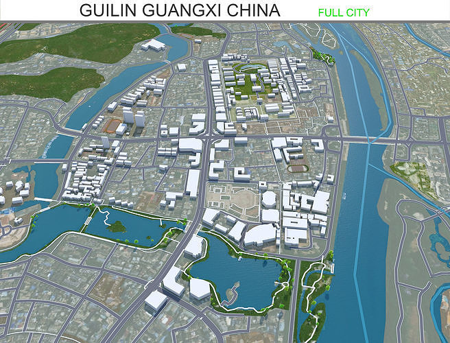 Guilin Guangxi China 35km free VR / AR / low-poly 3D model | CGTrader