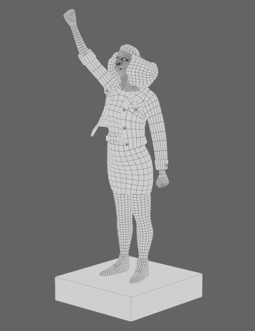 3D model Statue A Surge of Power Jen Reid VR / AR / low-poly | CGTrader