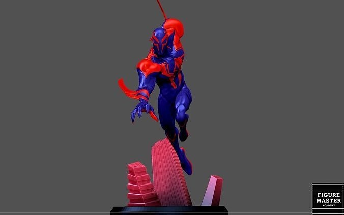 SPIDERMAN 2099 POS ACROSS THE SPIDERVERSE MIGUEL OHARA 3D model 3D ...