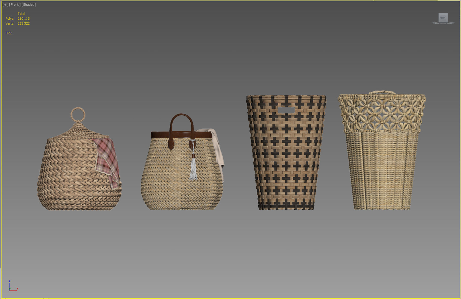 Baskets Set 25 3D model | CGTrader