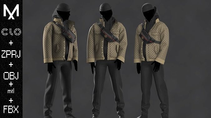 FREE Outfit Male OBJ mtl FBX ZPRJ 3D model | CGTrader