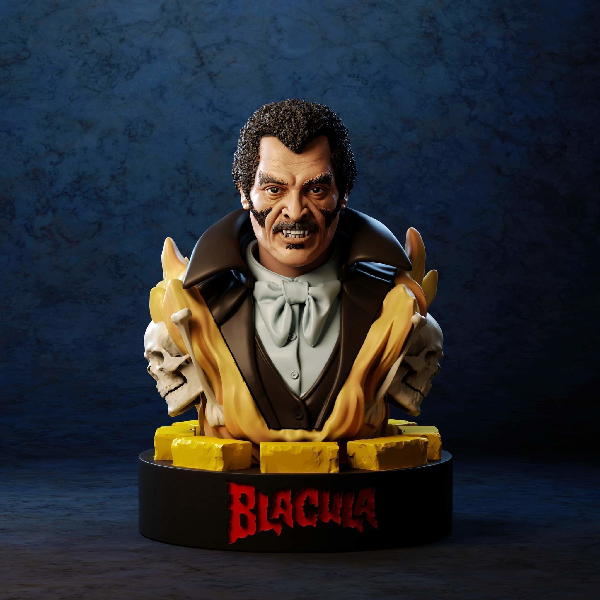 Blacula Bust STL Statue 3D model 3D printable | CGTrader