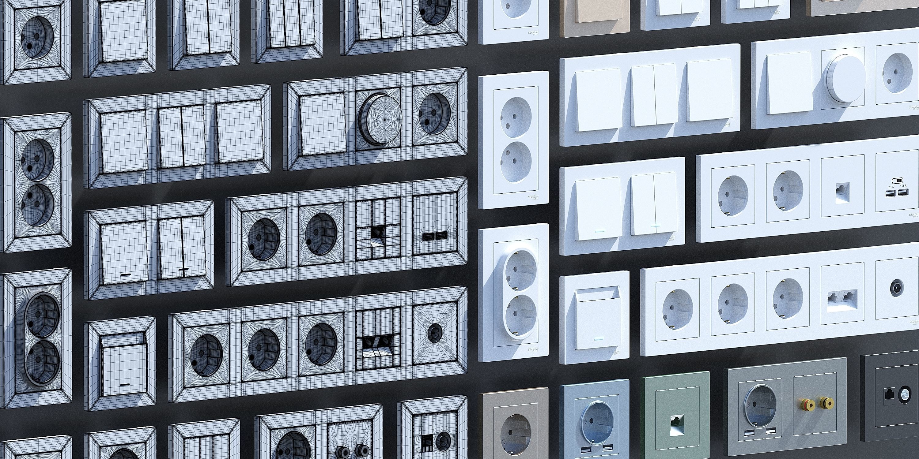 Sockets and switches 3D model | CGTrader