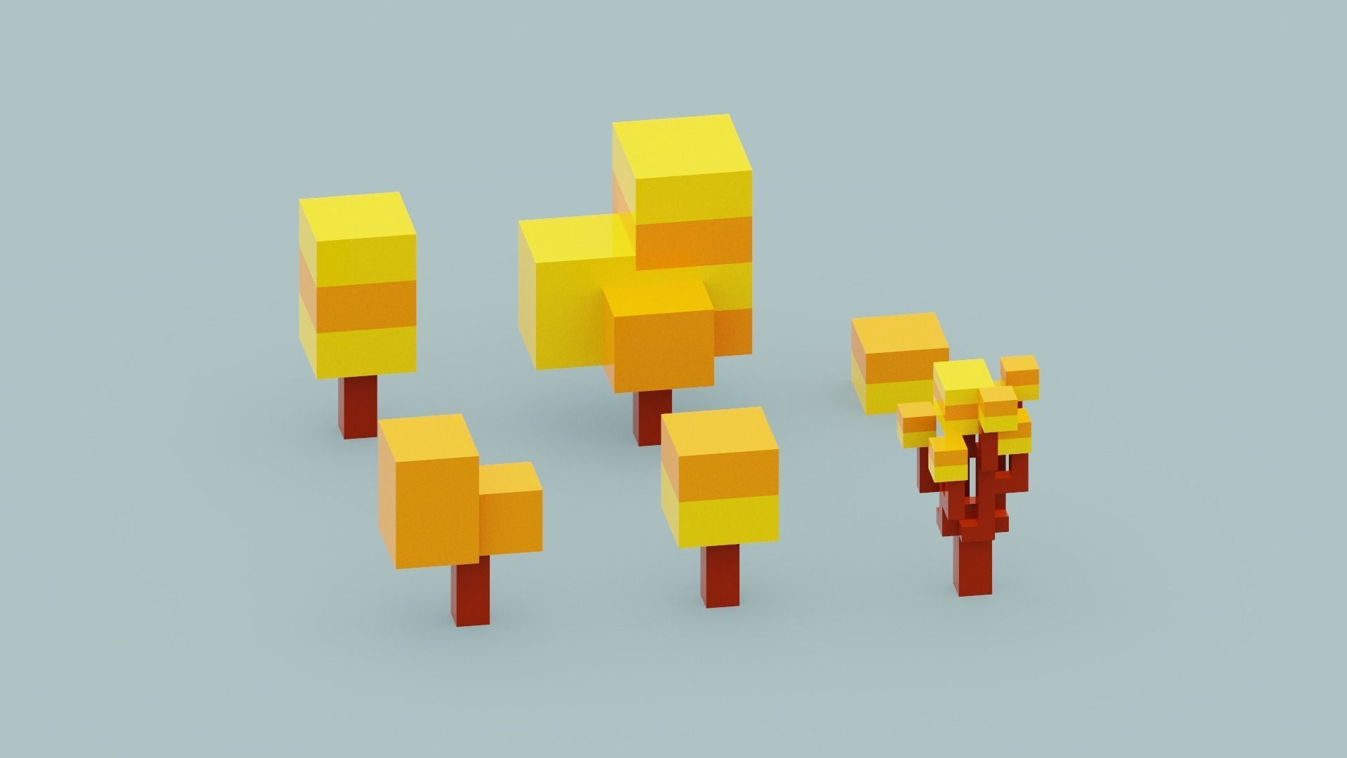 3D model Simple 3d Tree Set VR / AR / low-poly | CGTrader