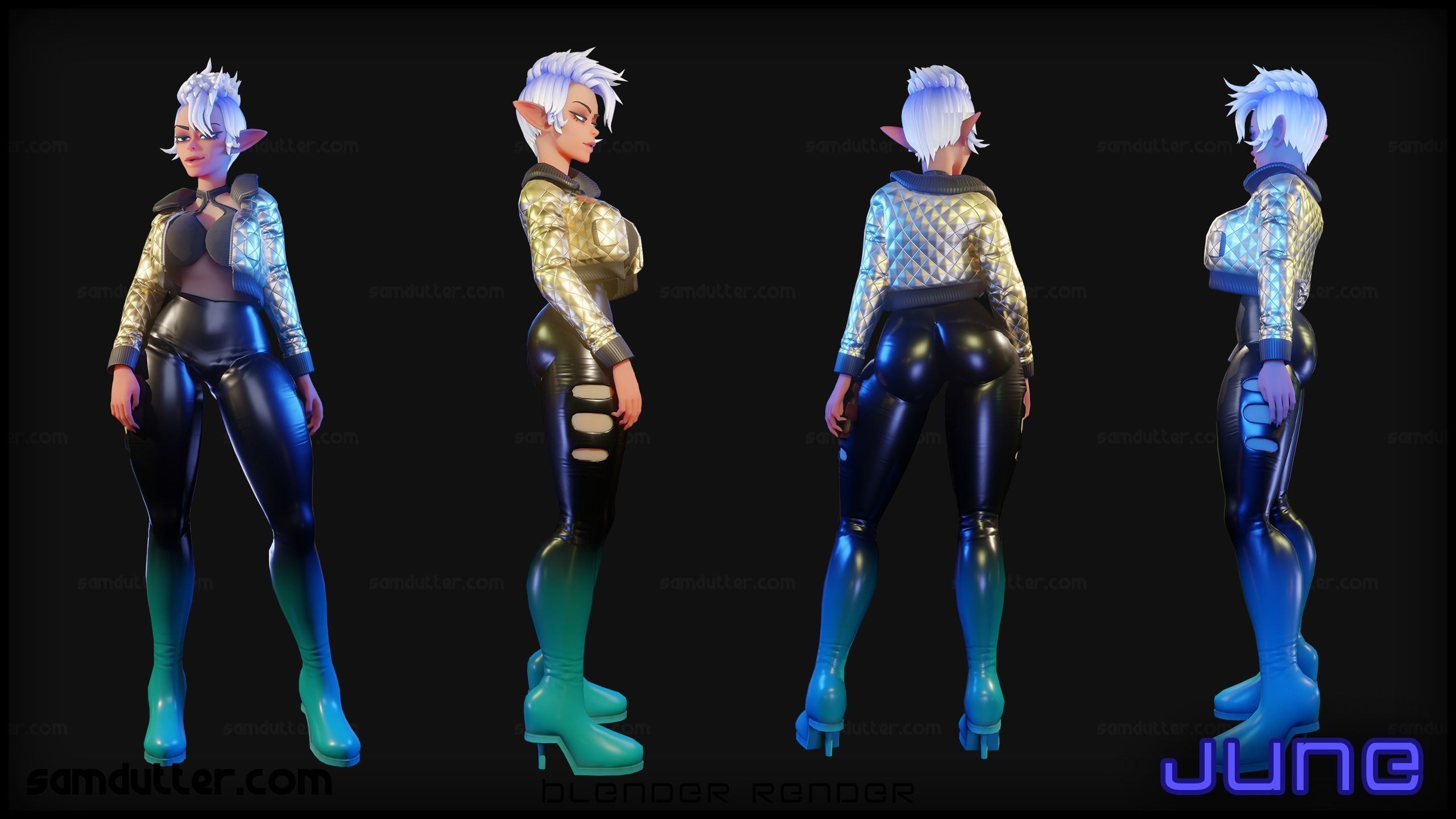 3D model June VRChat vTuber and Unity NPC VR / AR / low-poly | CGTrader