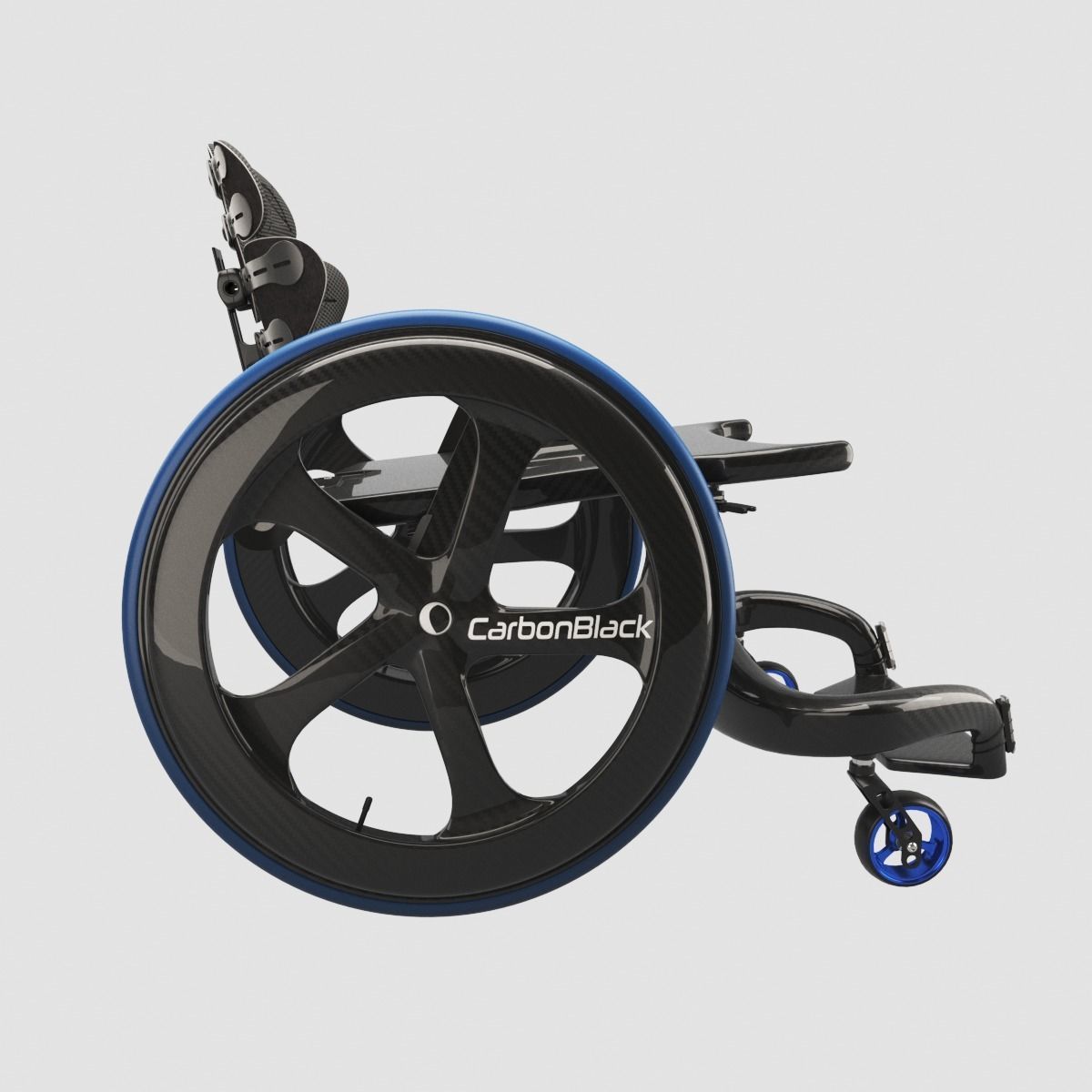 Carbon Black II Wheelchair 3D model | CGTrader