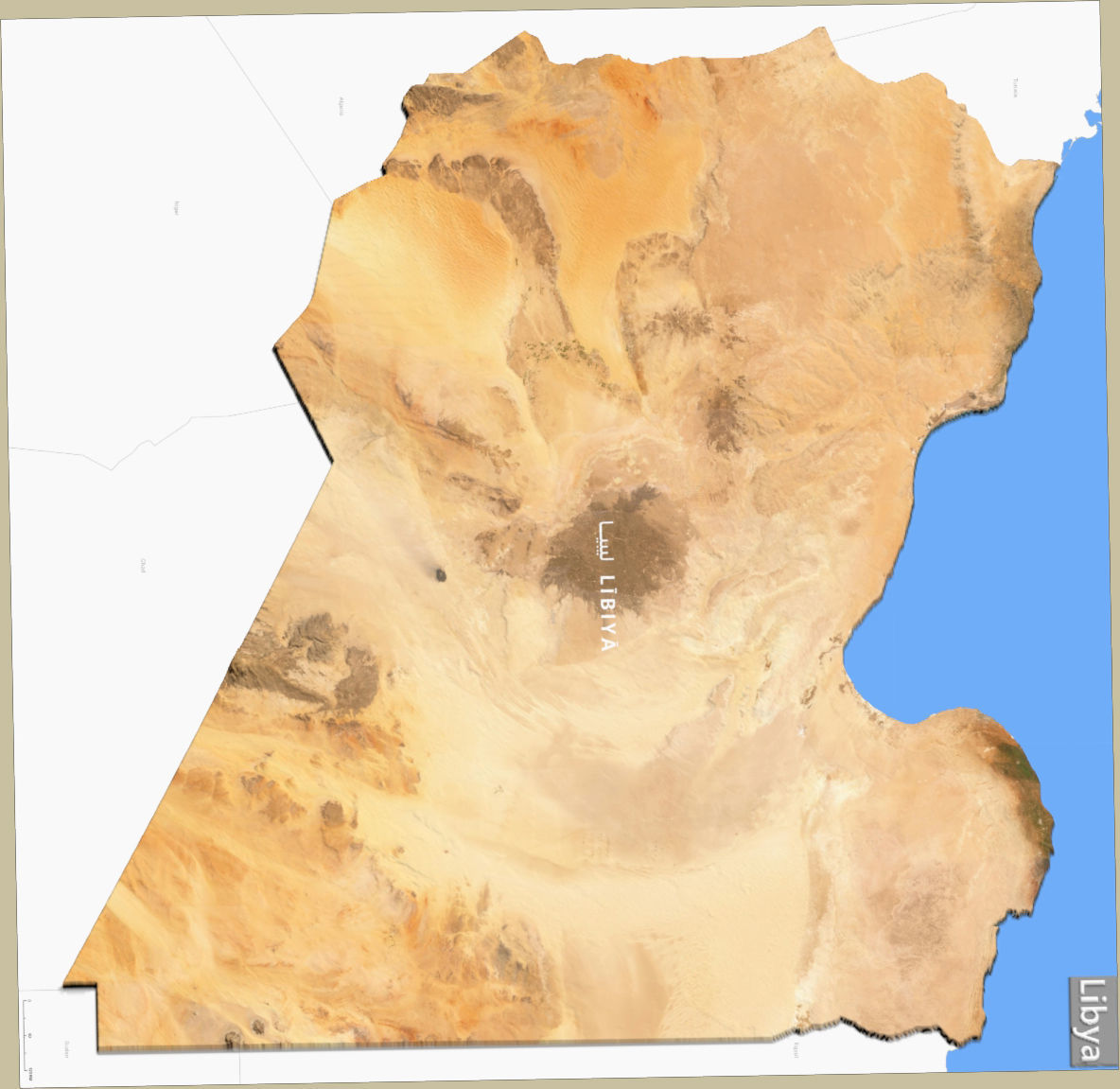 Libya Terrain Topography Elevation DEM Geography Landscape 3D model ...