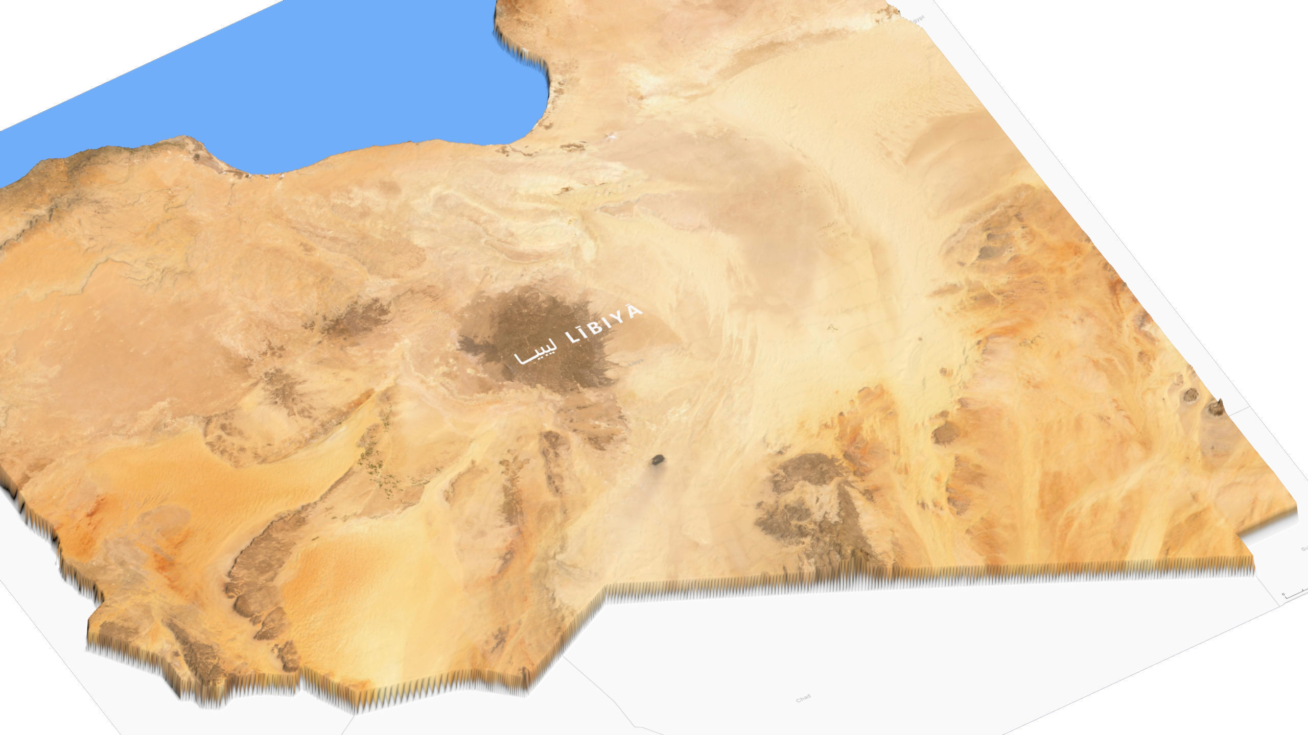 Libya Terrain Topography Elevation DEM Geography Landscape 3D model | CGTrader