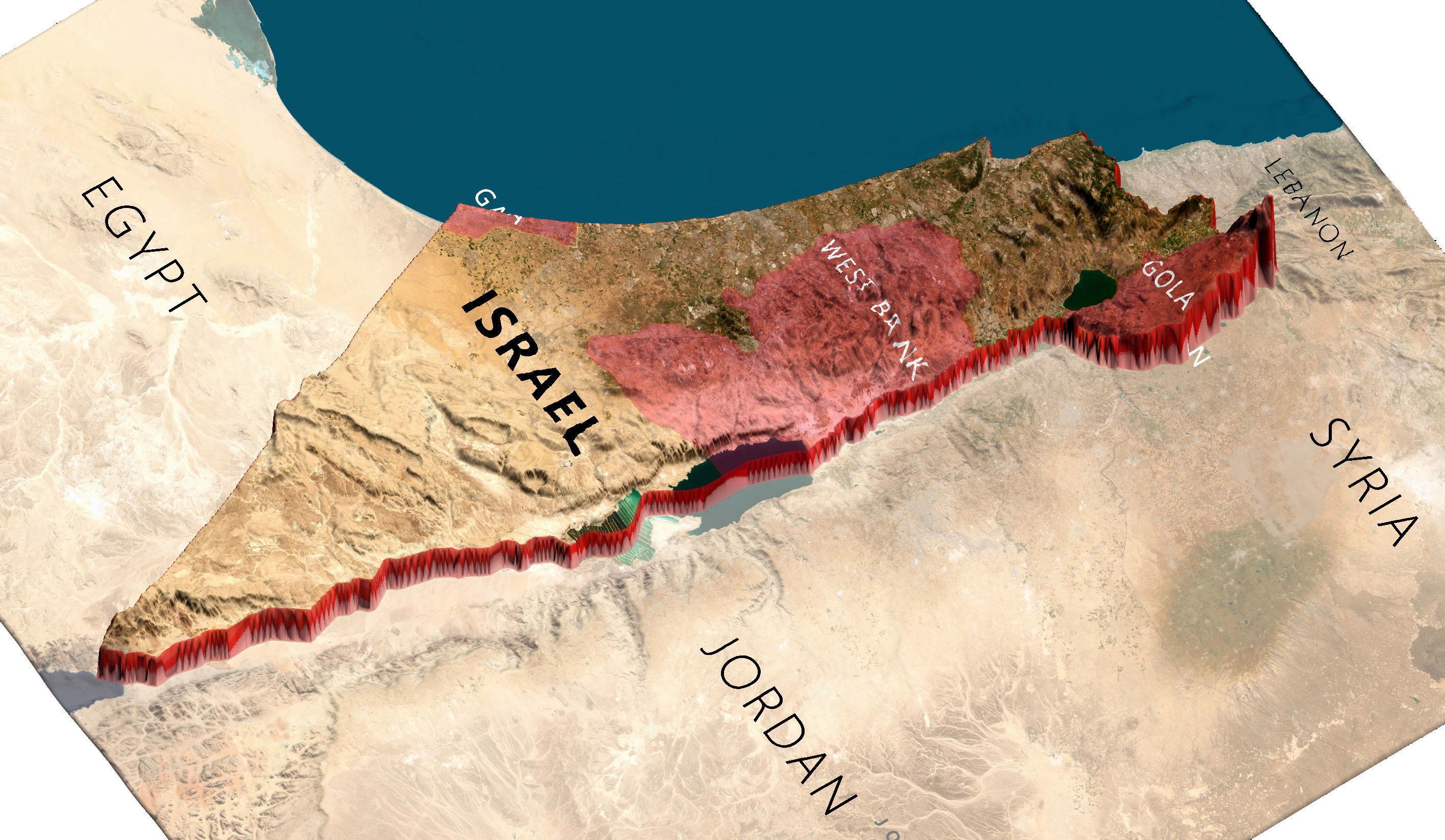Israel Terrain Topography Elevation DEM Geography Landscape free 3D ...