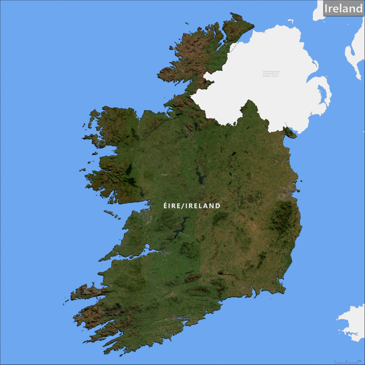 Ireland Terrain Topography Elevation DEM Geography Landscape 3D model ...