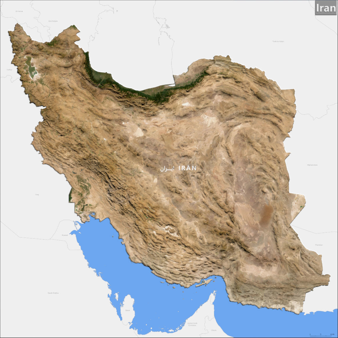Iran Terrain Topography Elevation DEM Geography Landscape 3D model ...