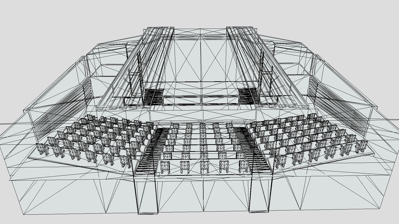 3D model Lowpoly Classroom Auditorium with Stage VR / AR / low-poly ...