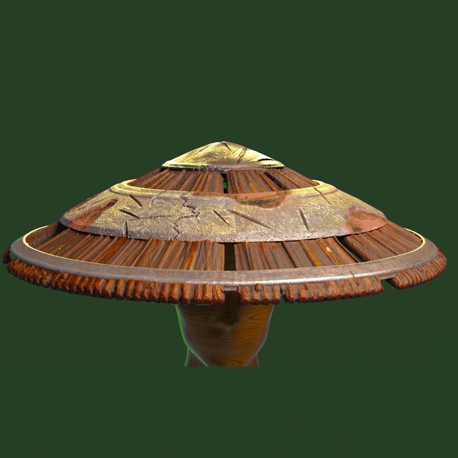 japanese hat 3D model 3D printable | CGTrader
