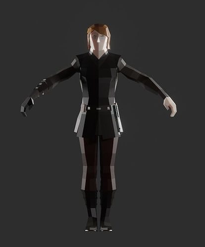 Anakin Low-Poly free 3D model rigged | CGTrader