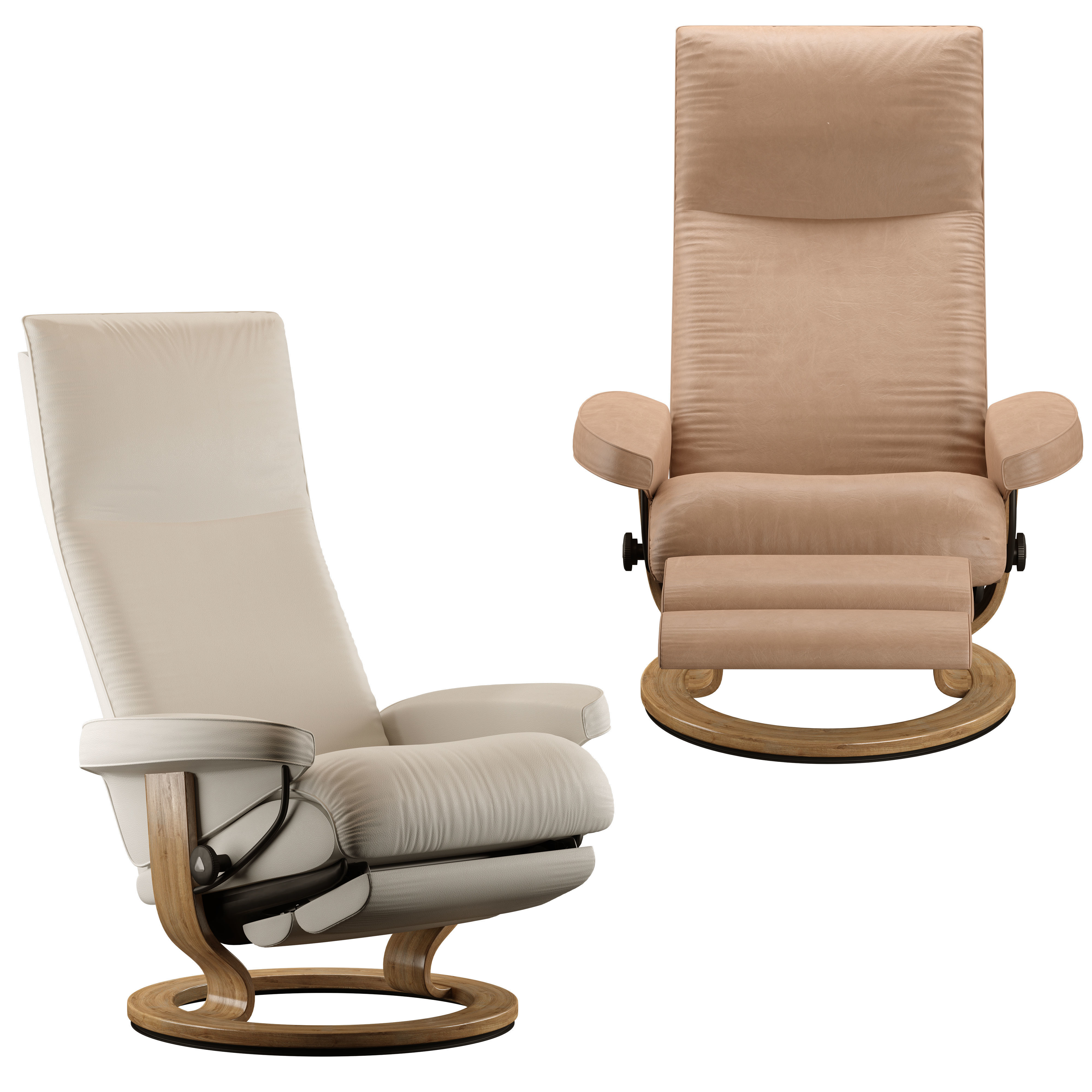 Stressless Aura Recliner 3D model | CGTrader