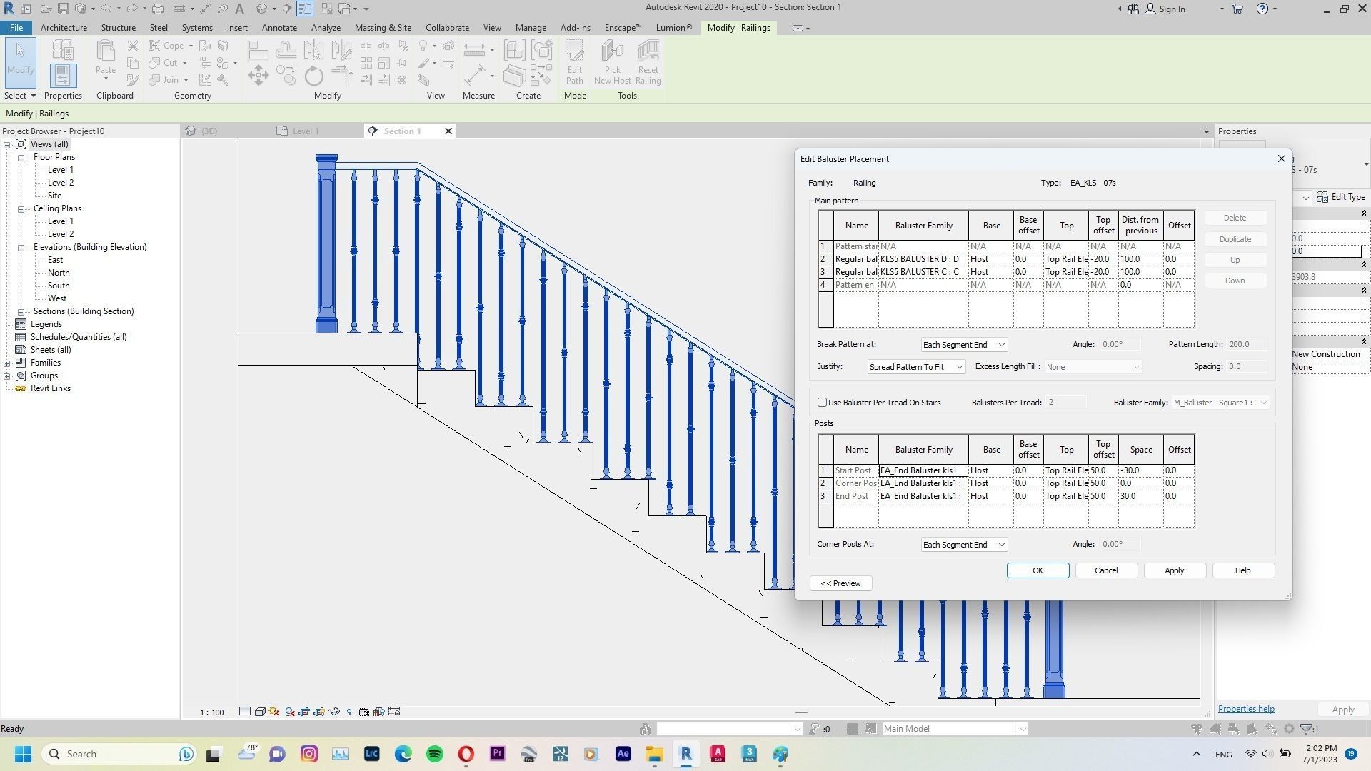 Classic Railing Revit Family type 009 3D model | CGTrader