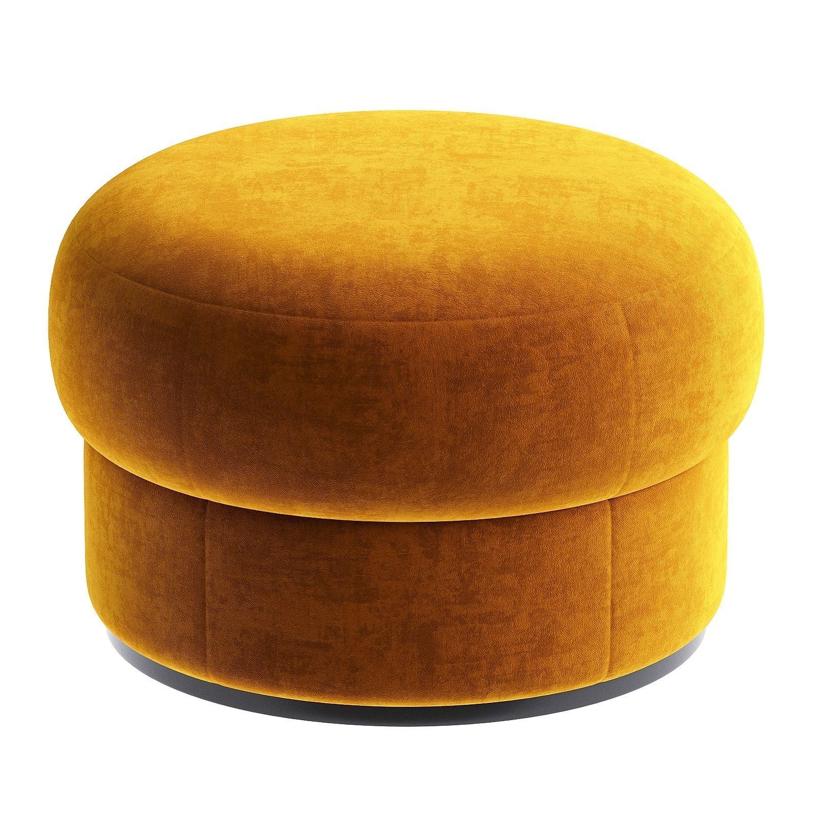 pouf square yellow 3D model | CGTrader