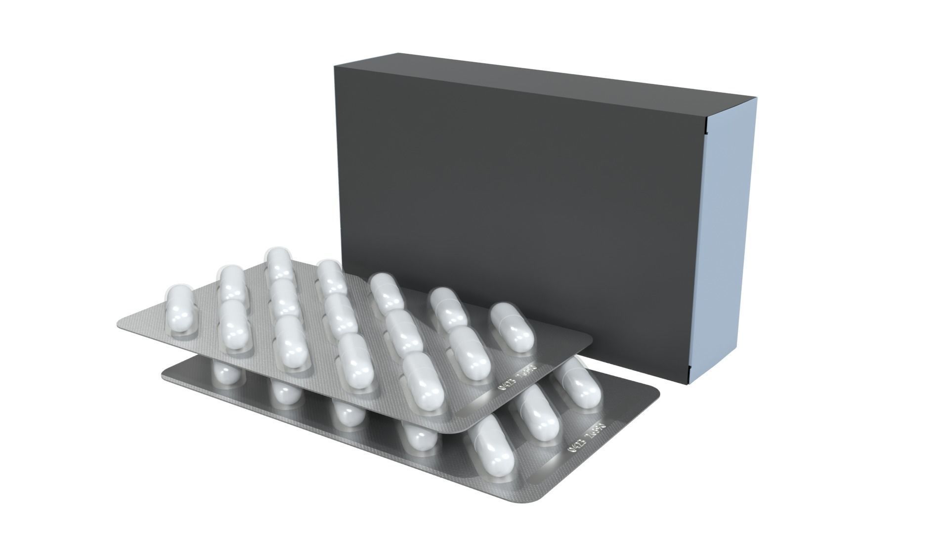 Capsule Blister card 3D model and 3D mockup 3D model | CGTrader