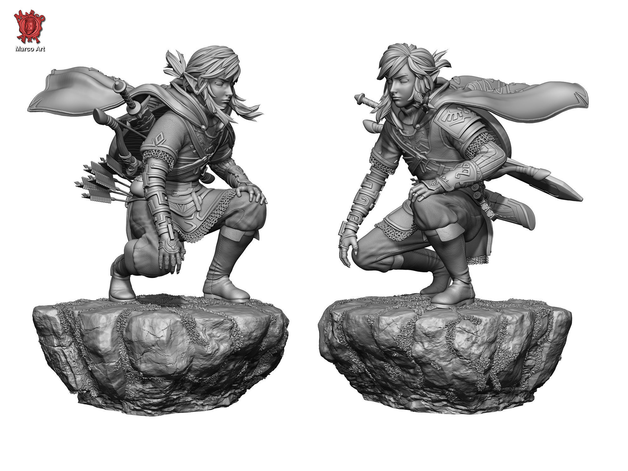 The Legend of Zelda Link 3D file 3D model 3D printable | CGTrader