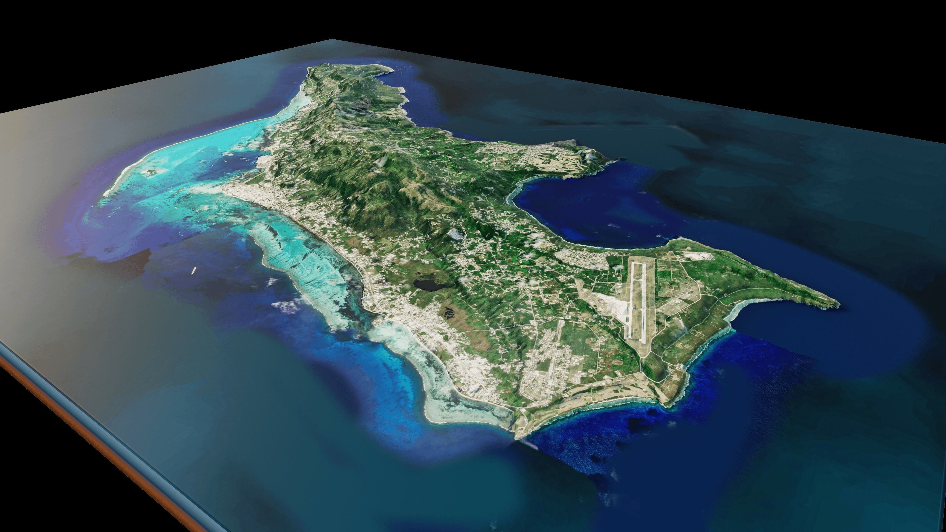 Saipan island 3d Model Terrain 3D model | CGTrader