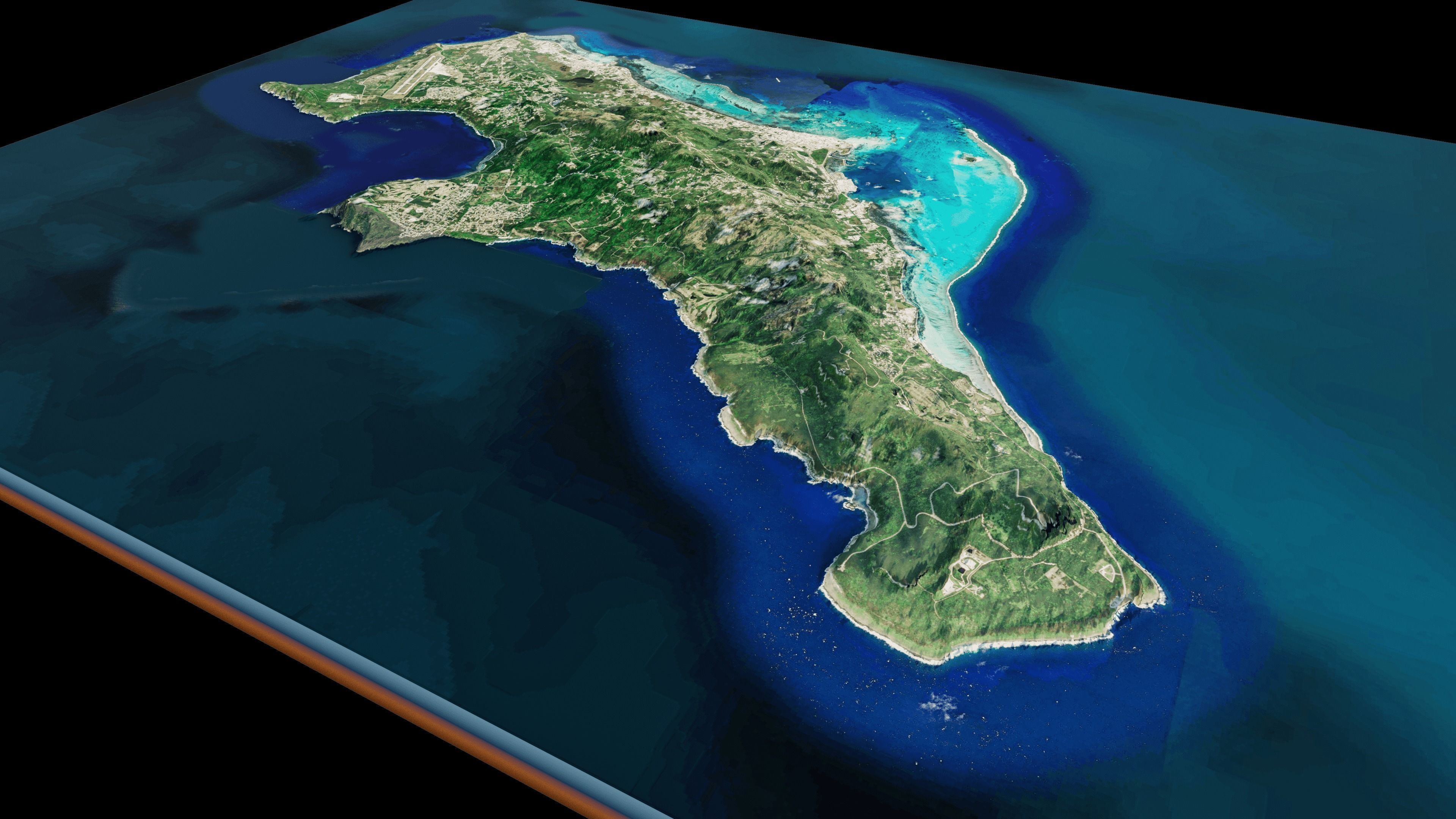 Saipan island 3d Model Terrain 3D model | CGTrader