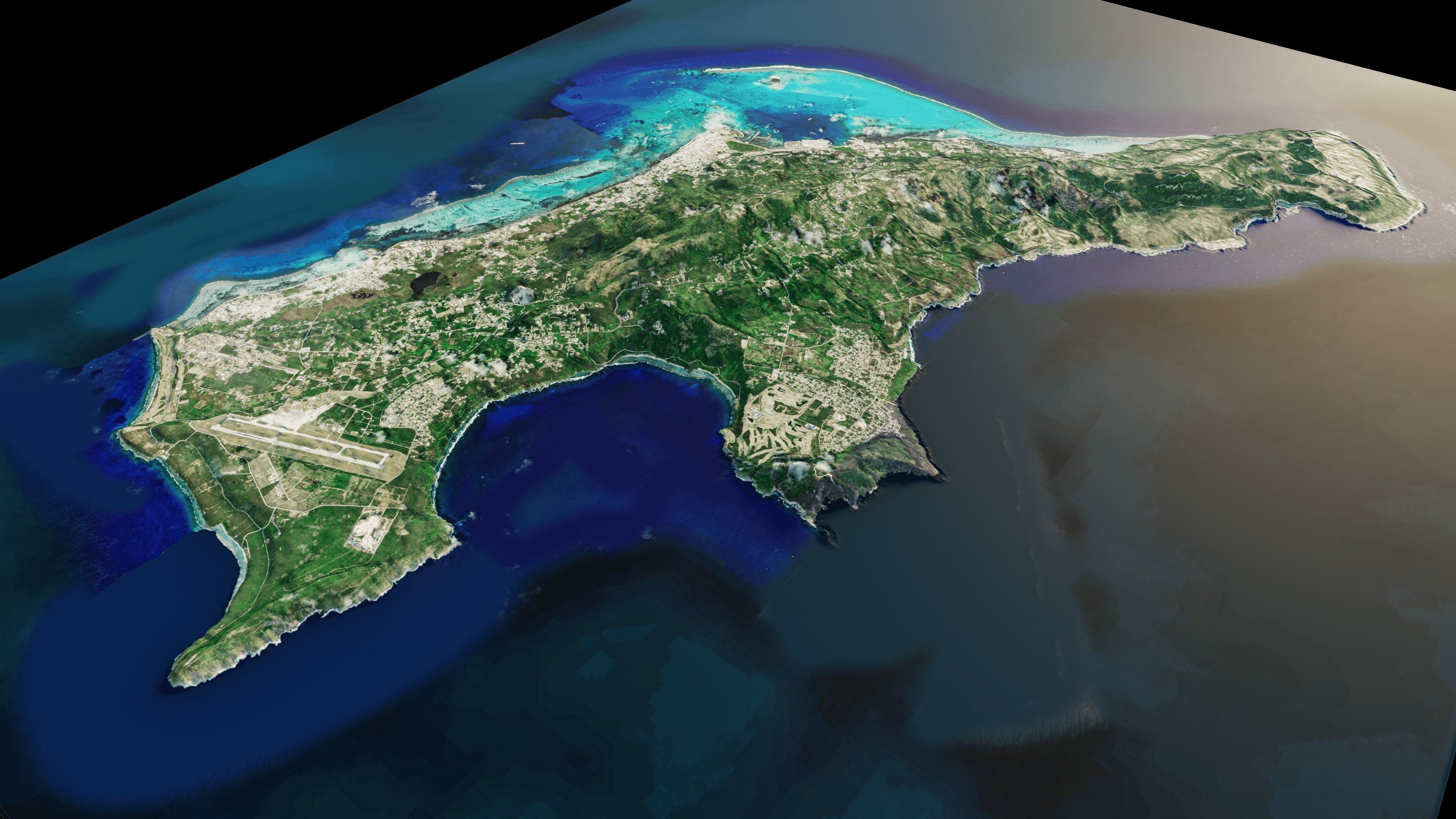 Saipan island 3d Model Terrain 3D model | CGTrader