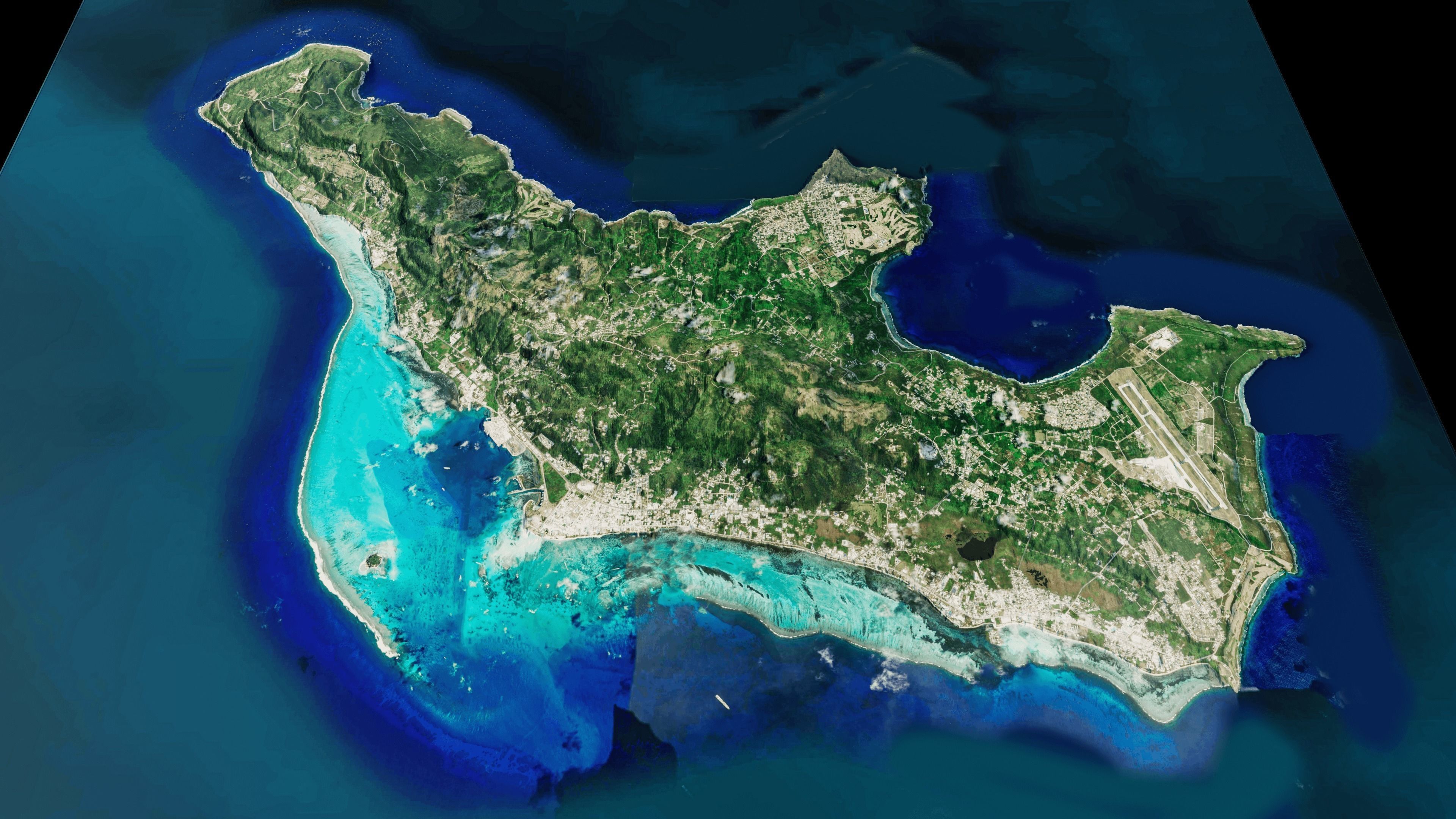 Saipan island 3d Model Terrain 3D model | CGTrader