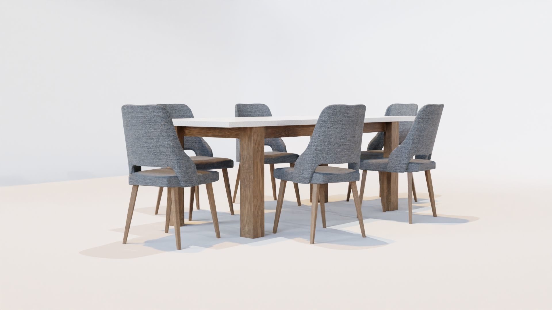Dining Table Set 3D model 3D model | CGTrader