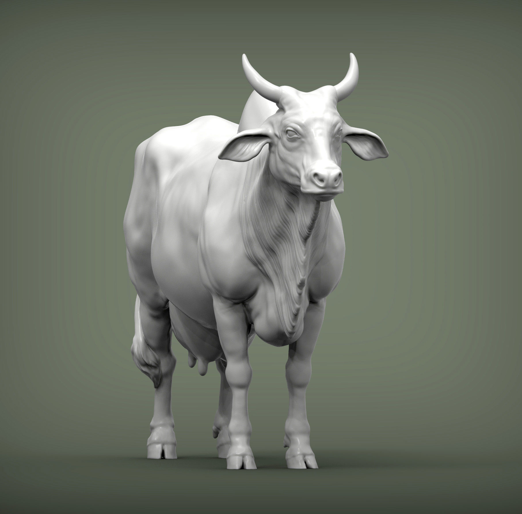 Indian cow 3D model 3D printable | CGTrader