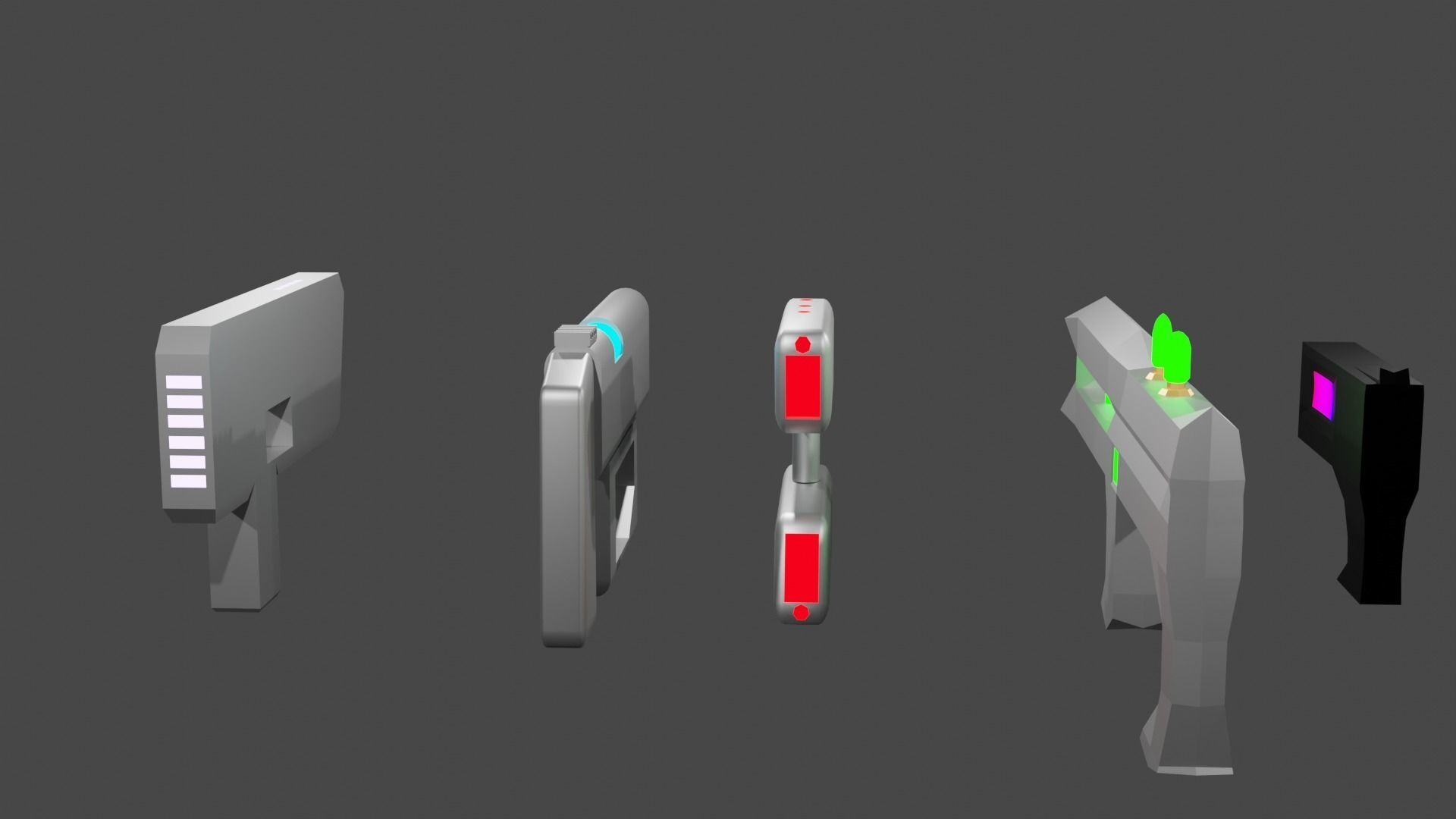 3D model blasters VR / AR / low-poly | CGTrader