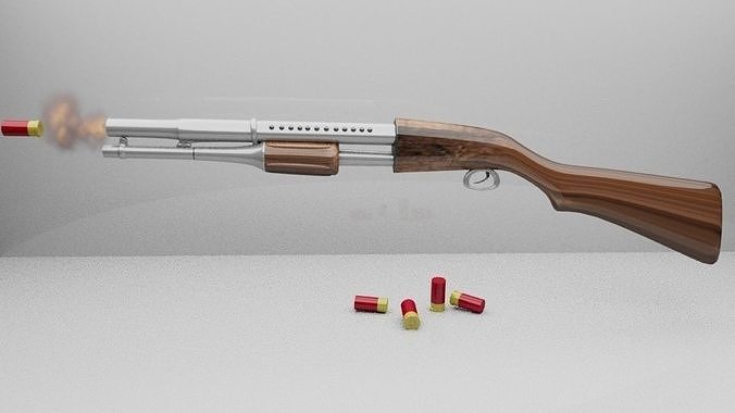 3D model Realistic Shotgun VR / AR / low-poly | CGTrader