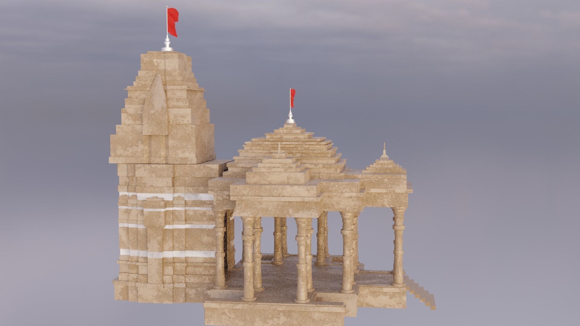 indian temple mandir 3d model 3D model | CGTrader
