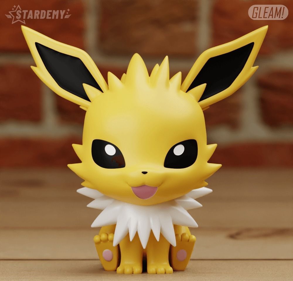 JOLTEON CHIBI 2 MODELS EASY TO PRINT CUTE POKEMON EEVEE 3D model 3D ...