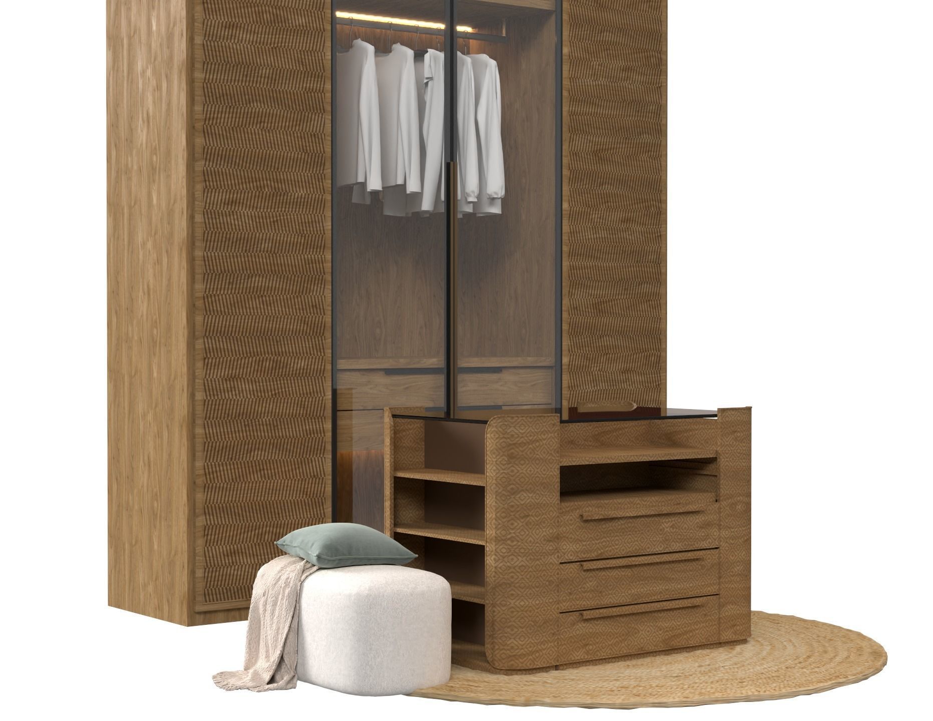 Wardrobe Cabinet 3ds max Model tropical style 3D model | CGTrader