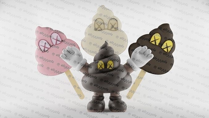 3D model Kaws Poop x Warm Regards Textured VR / AR / low-poly | CGTrader