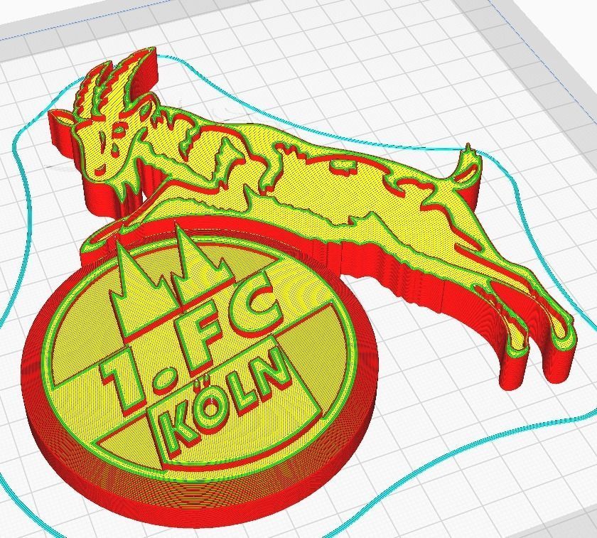 FC Koln Wall Sign 3D model 3D printable | CGTrader