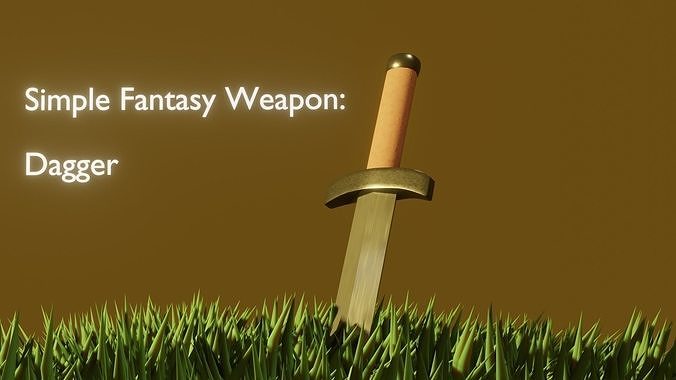 3D model Simple Fantasy Dagger VR / AR / low-poly | CGTrader