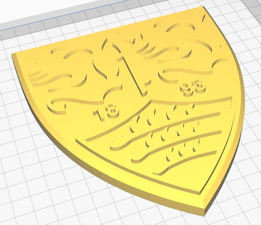 VFB Stuttgart Wall Sign 3D model 3D printable | CGTrader